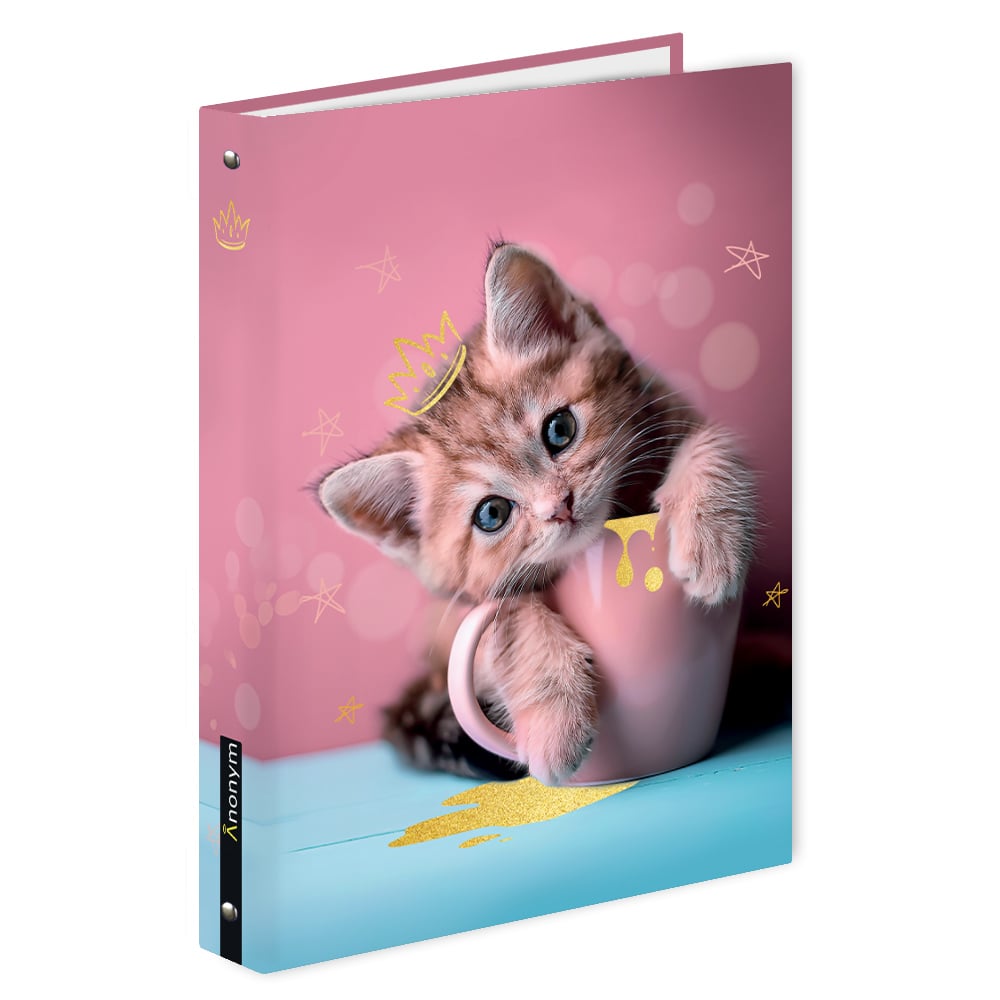 Classeur scolaire A4 ANONYM Petit Chat 4 anneaux : Chez Rentreediscount ...