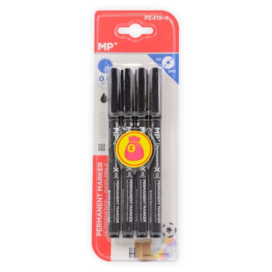 4 Marqueurs permanents pointe fine 0,4mm noir : Chez Rentreediscount ...