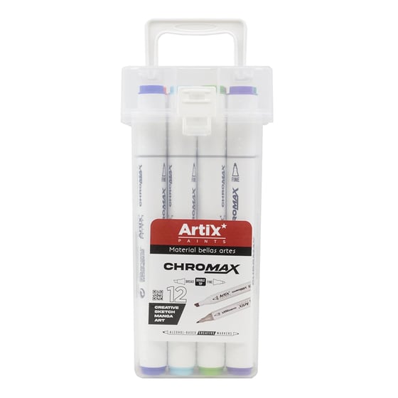 Set de 12 marqueurs ARTIX PAINTS double pointe : Chez Rentreediscount ...