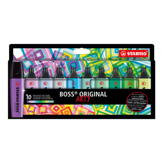 10 surligneurs STABILO Boss Original Fluo + Pastel édition couleurs ...