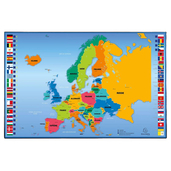 Sous-main rigide 35,5x57,5cm Europe : Chez Rentreediscount Fournitures ...