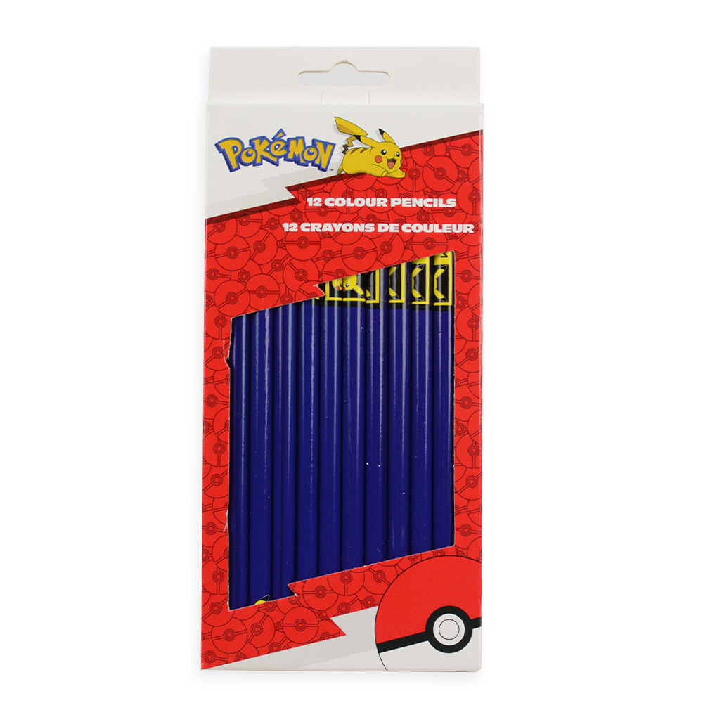12 Crayons de couleur POKEMON : Chez Rentreediscount Fournitures scolaires