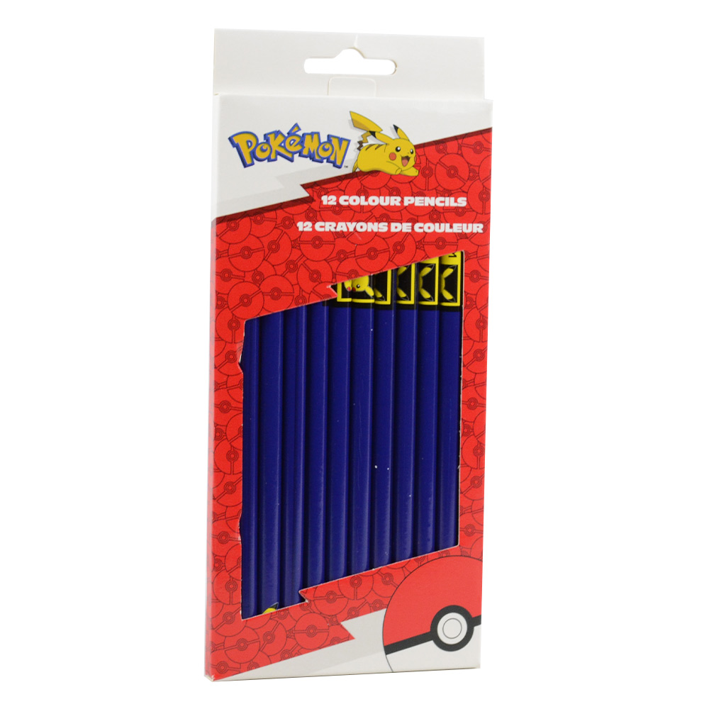 12 Crayons de couleur POKEMON : Chez Rentreediscount Fournitures scolaires