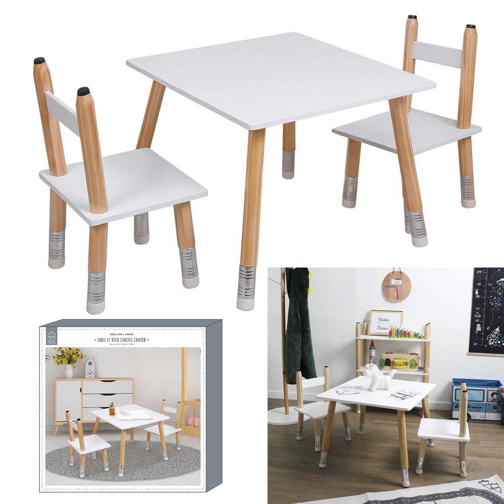 Ensemble Table enfant et 2 Chaises Crayon : Chez Rentreediscount Ma ...