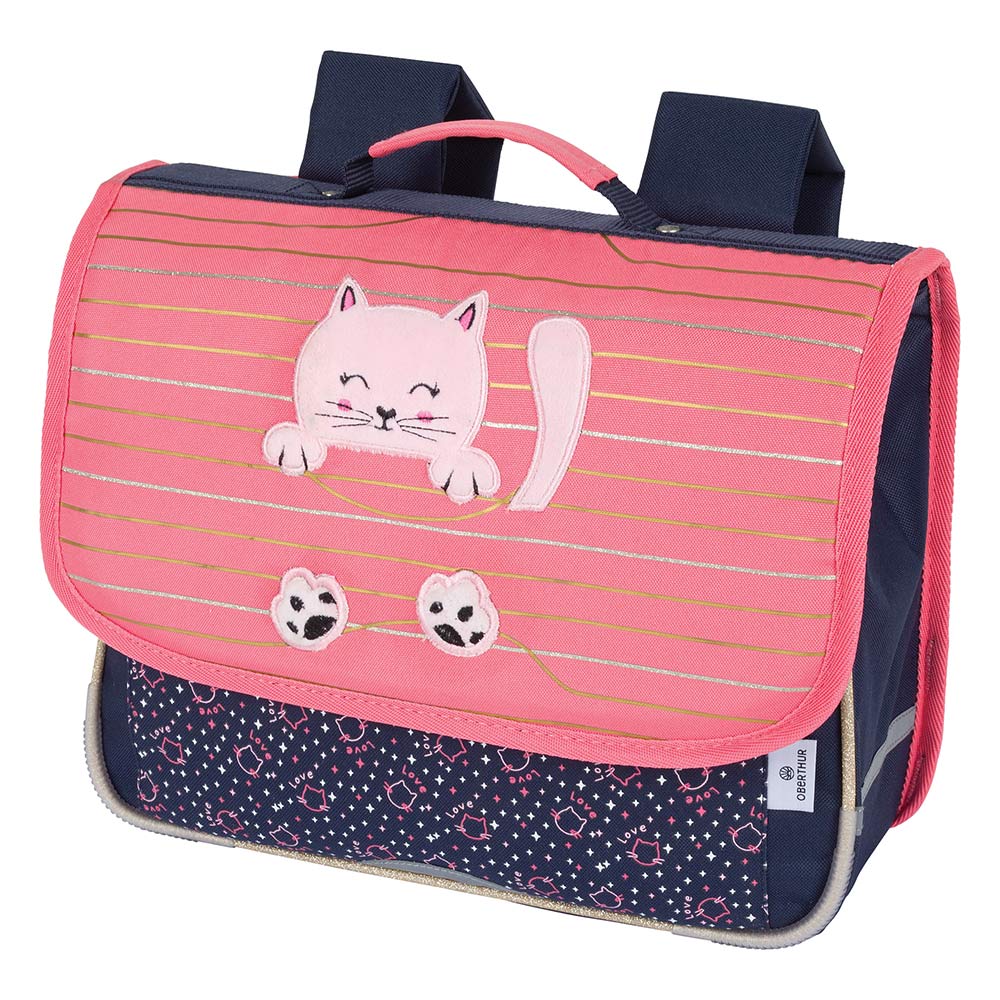 Cartable OBERTHUR Châton 35cm marine et corail : Chez Rentreediscount ...