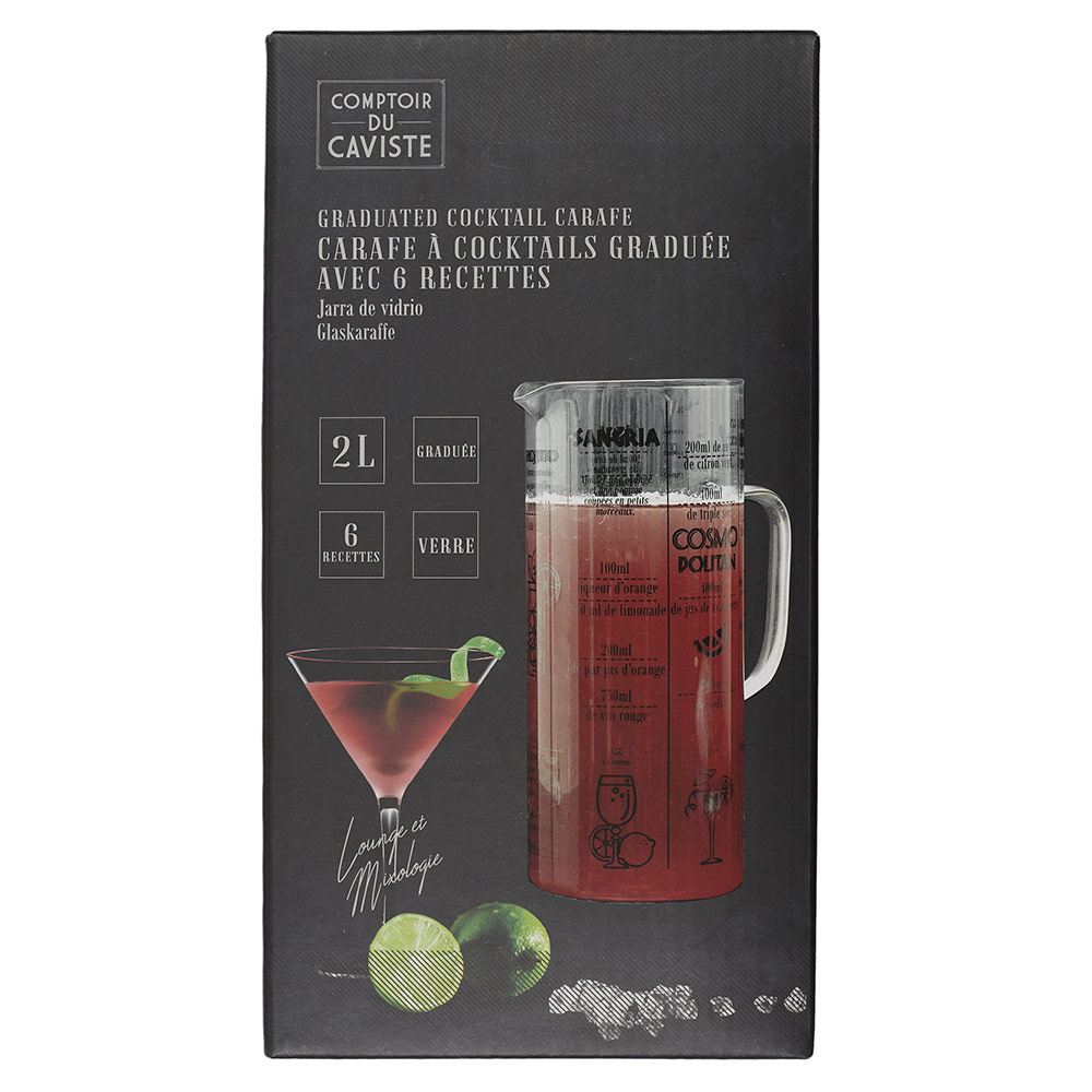 Carafe à Cocktail 2 Litres en verre et graduée + 6 recettes : Chez ...