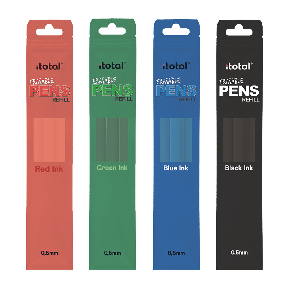 3 Recharges pour Stylo effaçable pointe 0,5mm Encre rouge : Chez ...