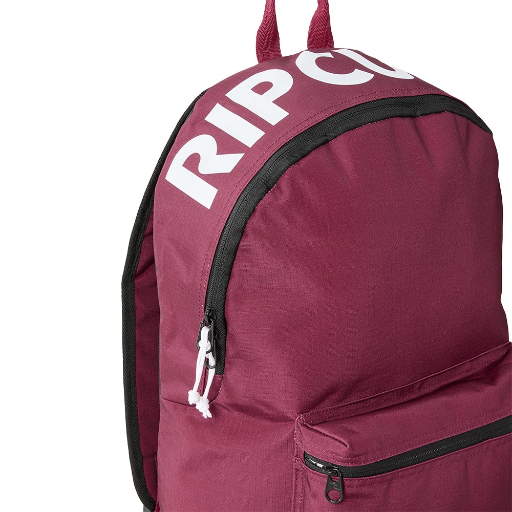 Sac à dos RIP CURL 1 compartiment bordeaux : Chez Rentreediscount ...