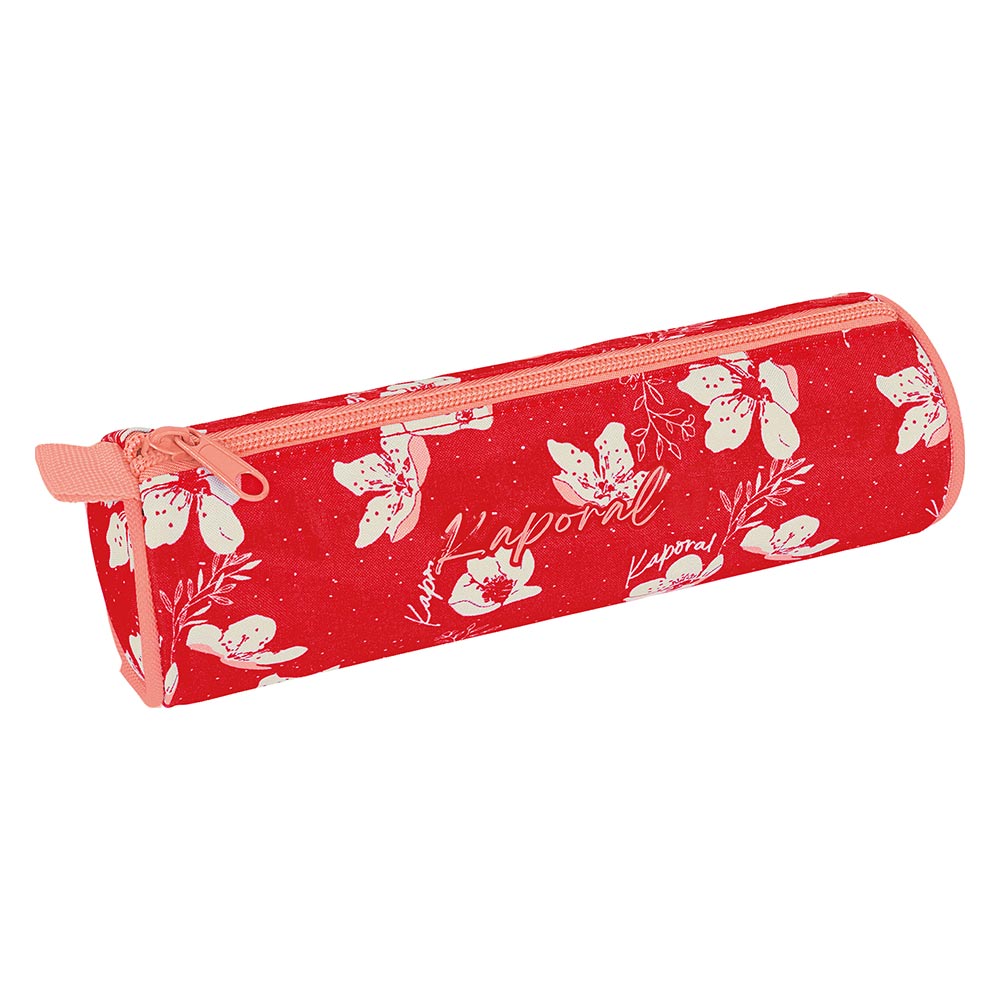 Trousse ronde KAPORAL Fleurs rouge : Chez Rentreediscount Cartables ...