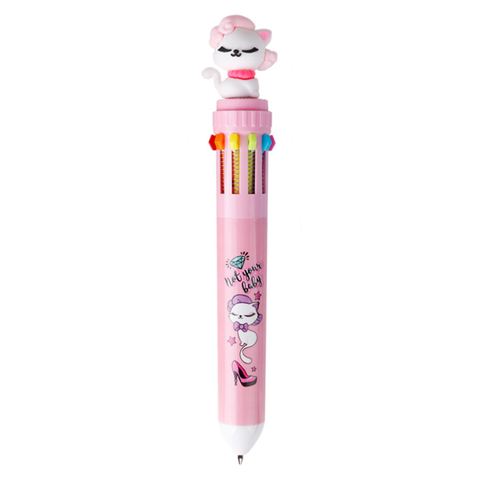Stylo 10 couleurs Chaton rose : Chez Rentreediscount Fournitures scolaires
