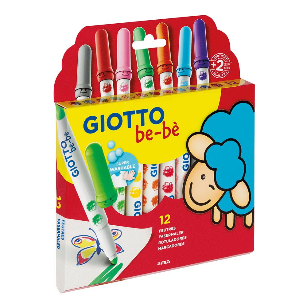 12 feutres maxi Giotto Bébé pointe indéformable : Chez Rentreediscount ...
