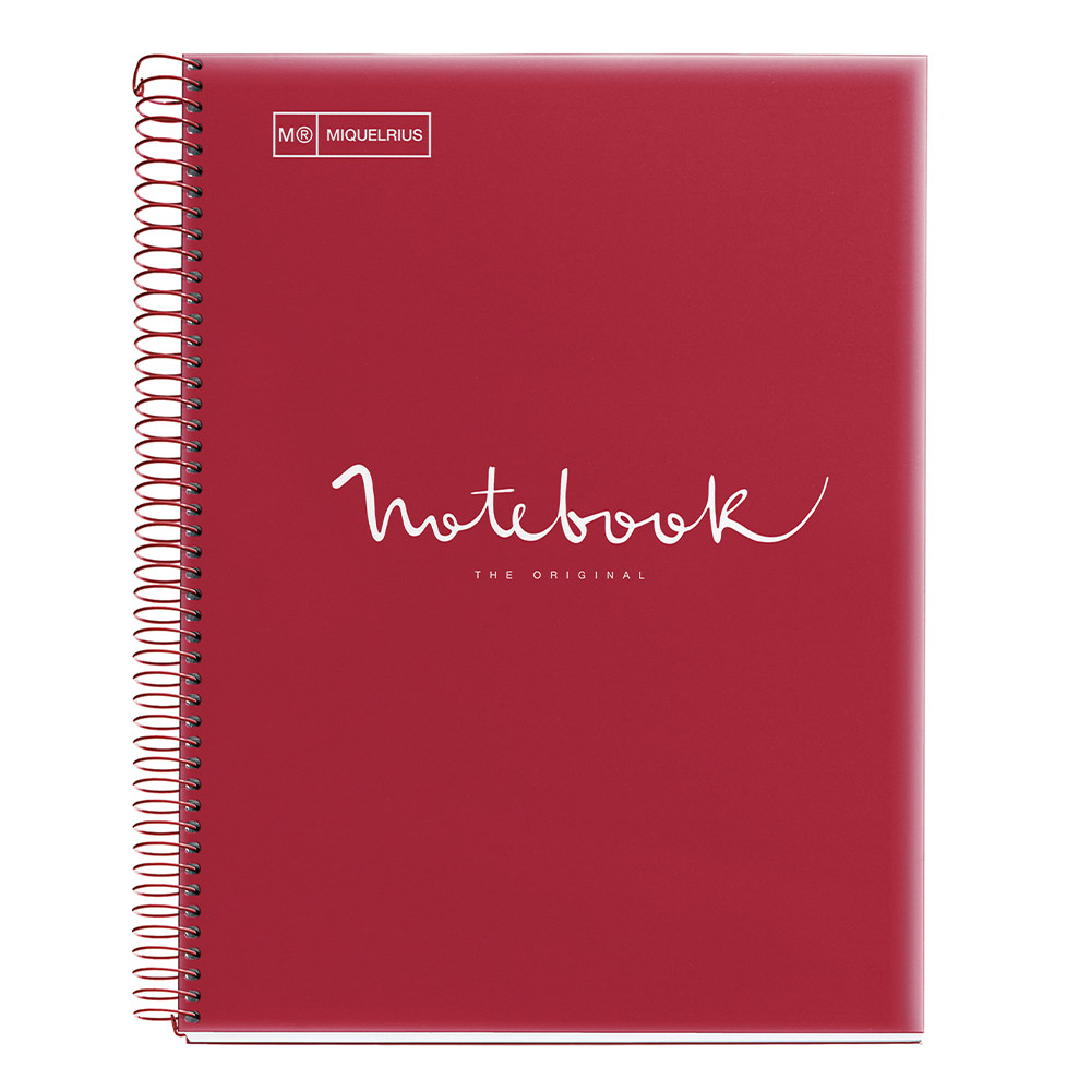 Bloc Notebook à spirale A4 MIQUELRIUS Emotion 160p Grands carreaux ...