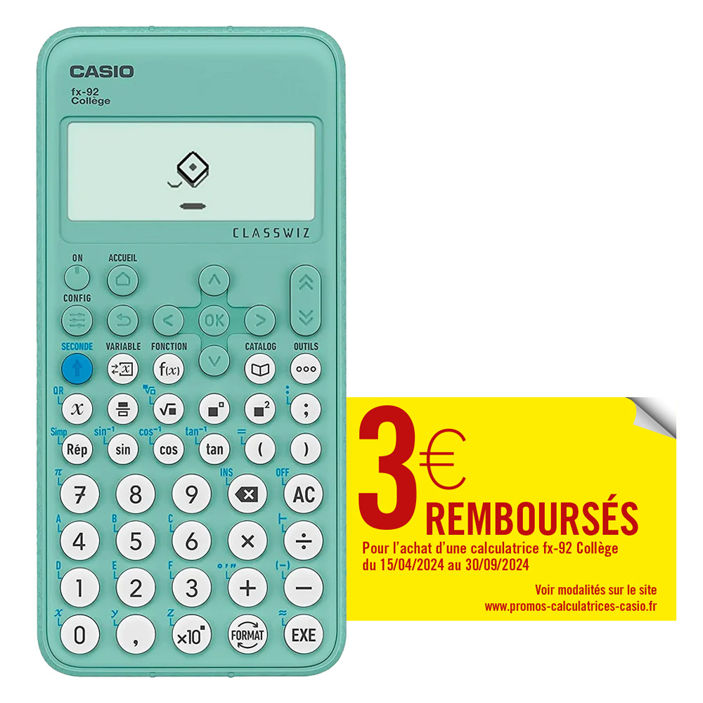 Calculatrice Casio FX 92 Collège : Chez Rentreediscount Fournitures ...