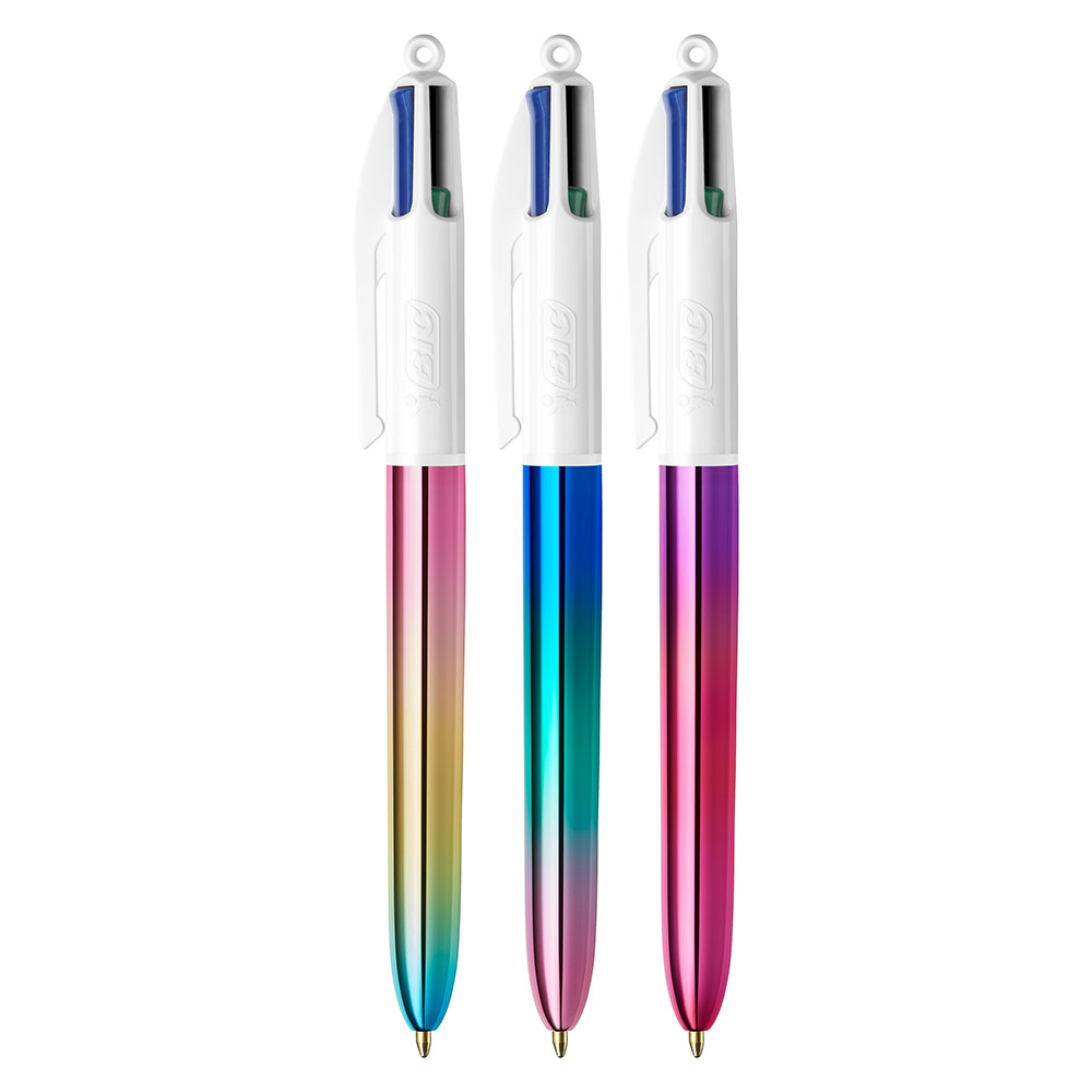 Coffret 3 Stylos Bille BIC 4 couleurs Gradient retractable : Chez ...