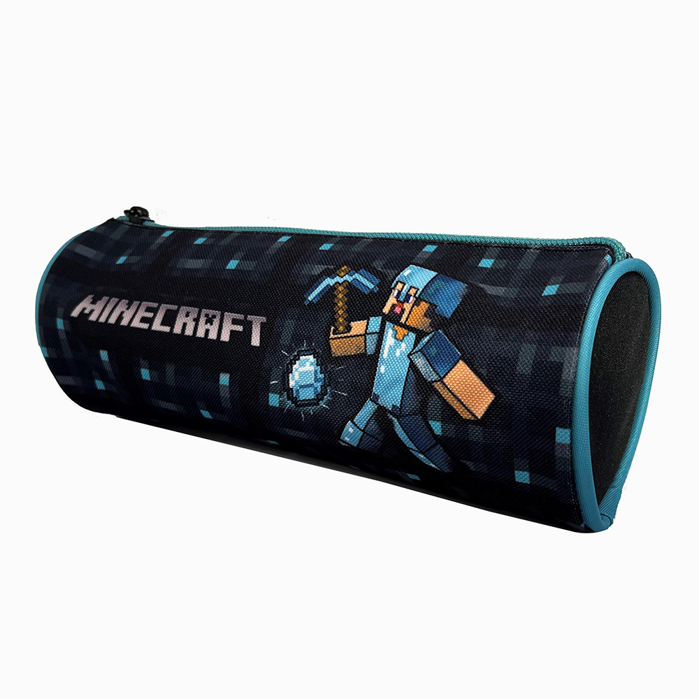 Trousse ronde MINECRAFT Noire : Chez Rentreediscount Cartables & trousses