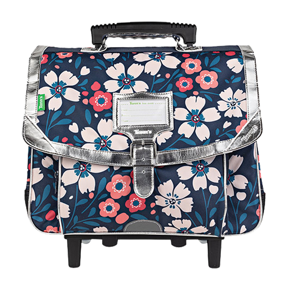 Cartable à roulettes TANN'S Floriane 38cm 2 compartiments Bleu : Chez ...