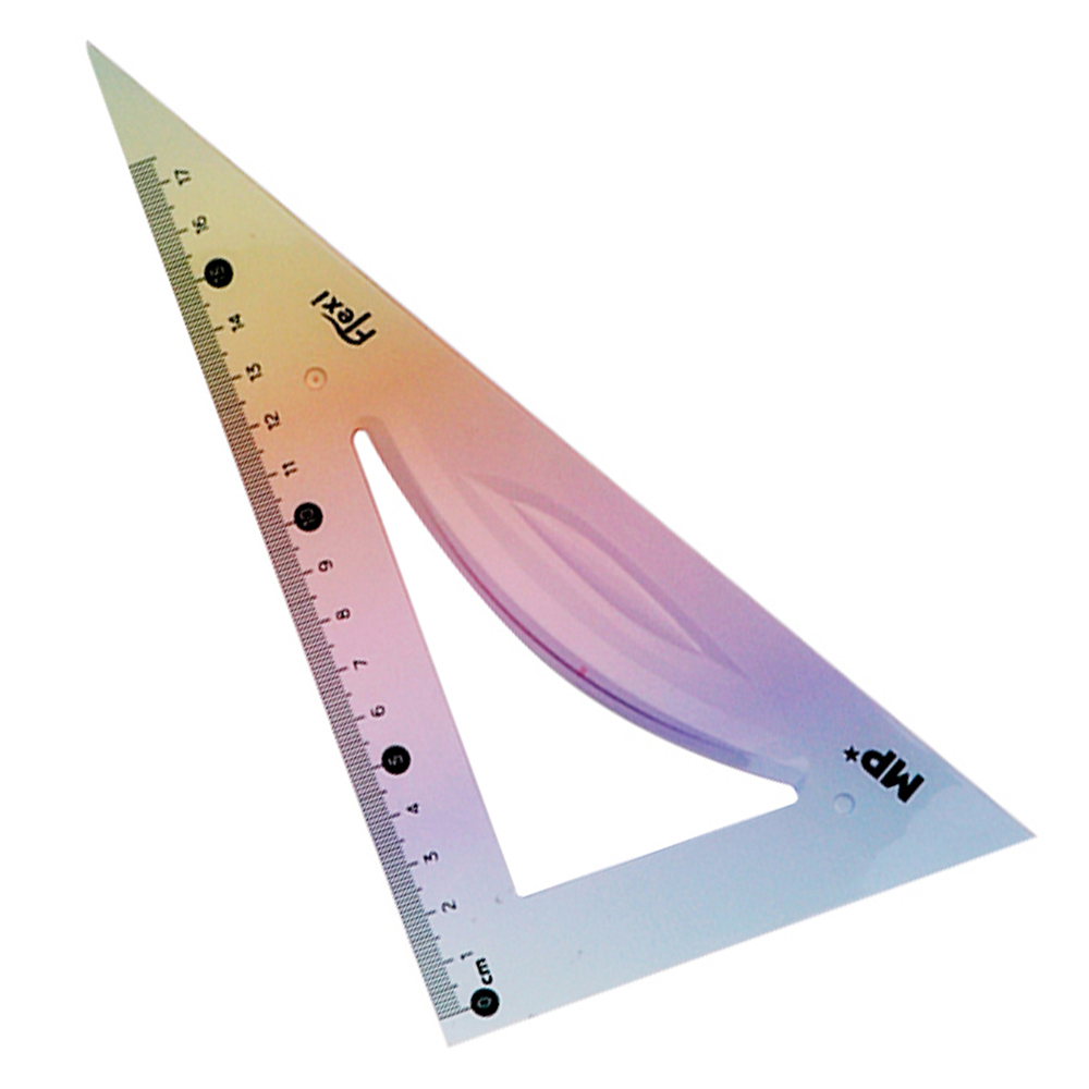 Set de traçage Flexi Rainbow 4 pièces - 2 équerres + 1 règle 30cm + 1 ...