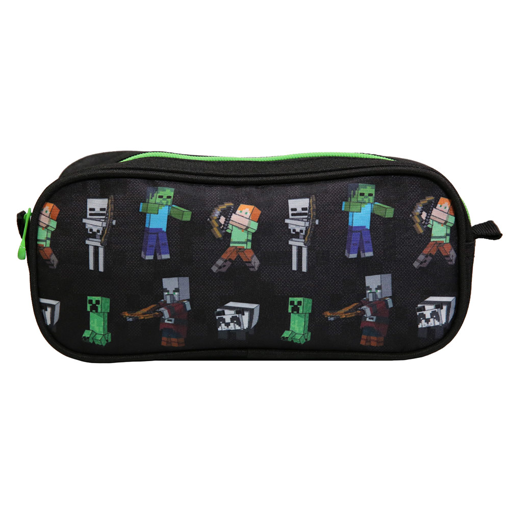 Trousse rectangulaire MINECRAFT noire : Chez Rentreediscount Cartables ...