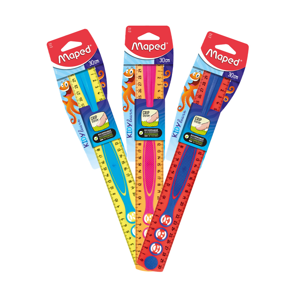 Règle 30 cm MAPED KIDY'GRIP coloris au choix Jaune : Chez ...