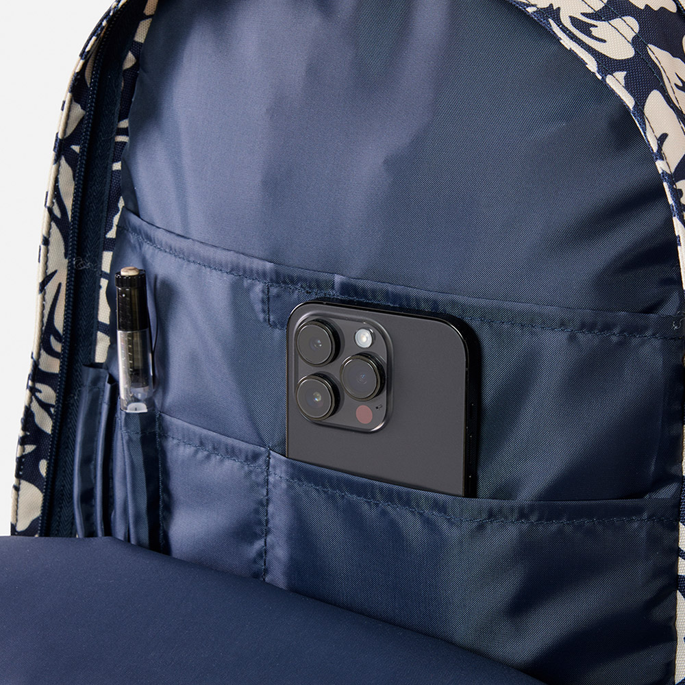 Sac à dos RIP CURL Double Dome 2 compartiments Navy Blanc + Chouchou ...