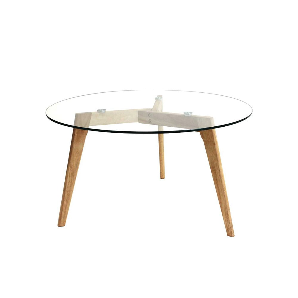 Table basse ronde en verre 80cm : Chez Rentreediscount Ma jolie Déco