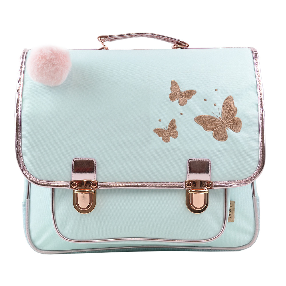 Cartable Papillons ANONYM 38 cm 2 compartiments vert pastel : Chez ...