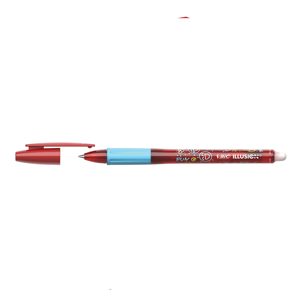 Stylo Roller Effaçable BIC Illusion pointe moyenne Rouge : Chez ...