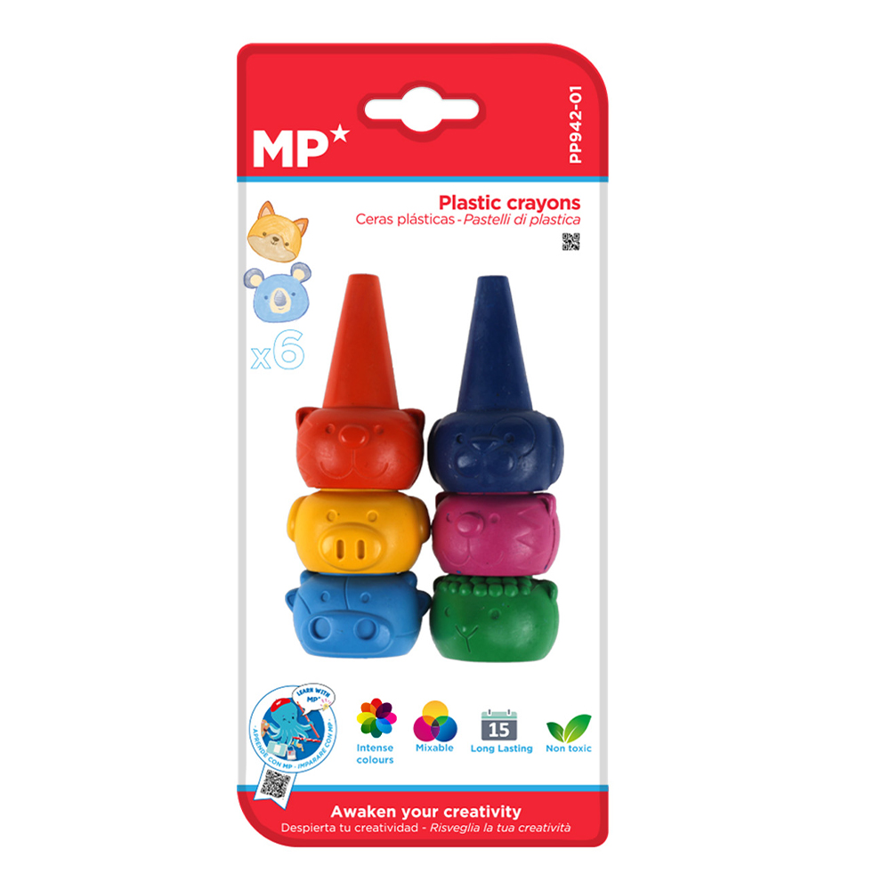 6 crayons de cire en forme d'animaux : Chez Rentreediscount Fournitures ...