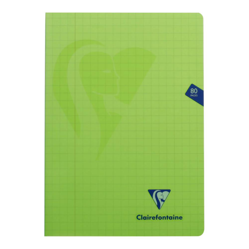 Cahier Couverture Polypro Vert CLAIREFONTAINE A4 21x29,7 96p Petits ...