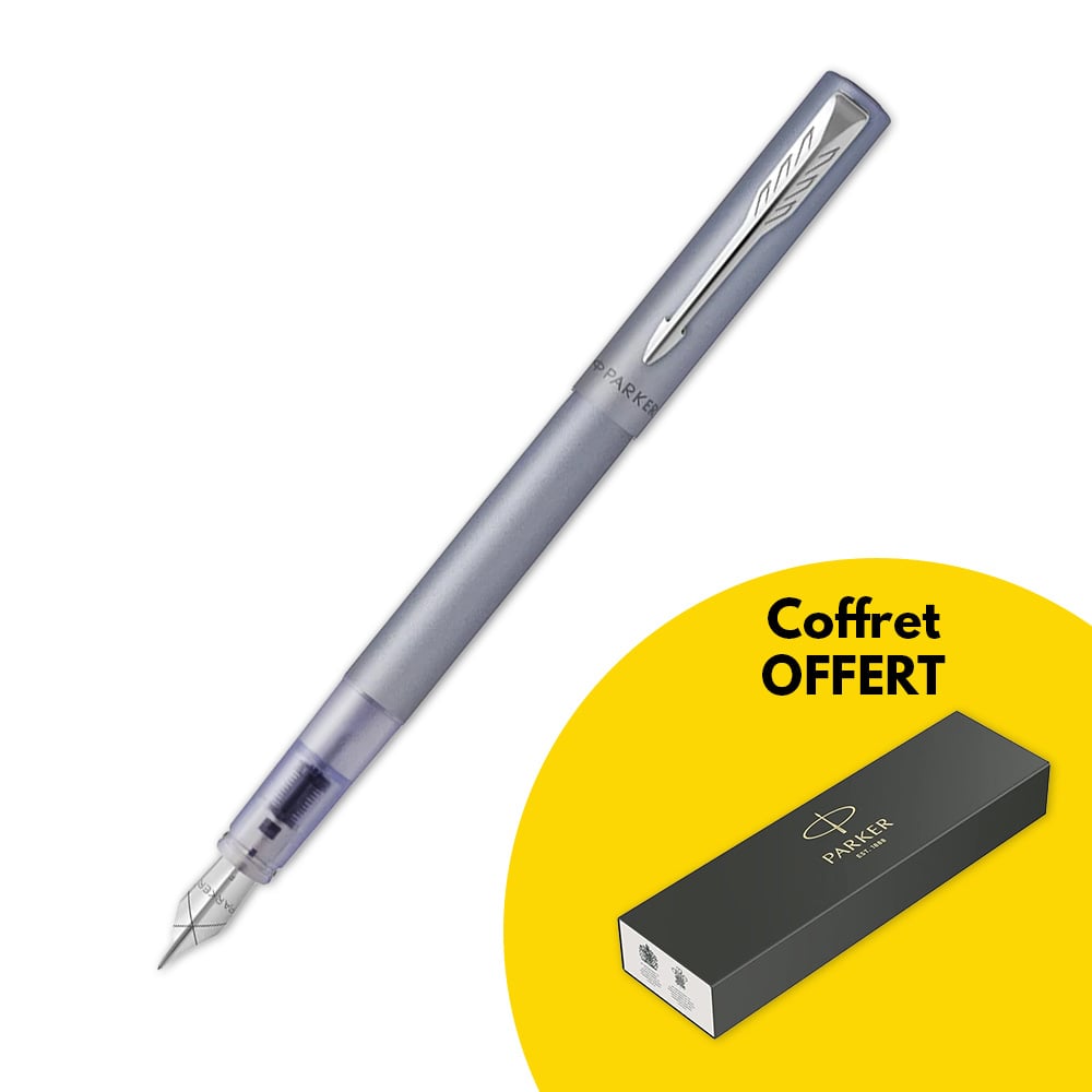 Stylo plume PARKER Vector XL bleu argenté + Coffret vide PARKER pour ...