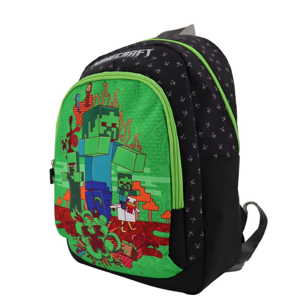 Sac à dos MINECRAFT World Monster Invasion 2 compartiments : Chez ...