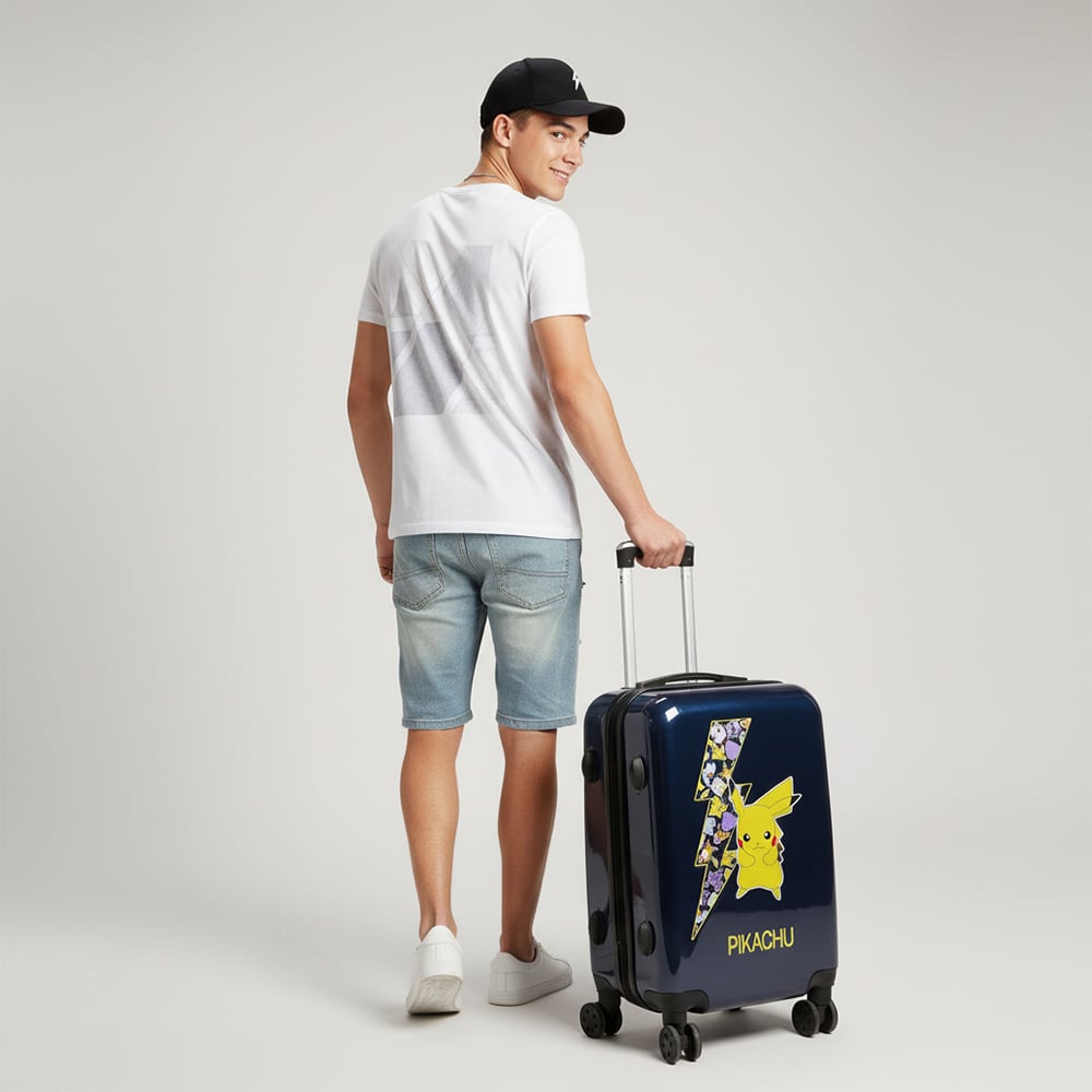 Valise cabine rigide POKEMON Pikachu marine 50cm : Chez Rentreediscount ...