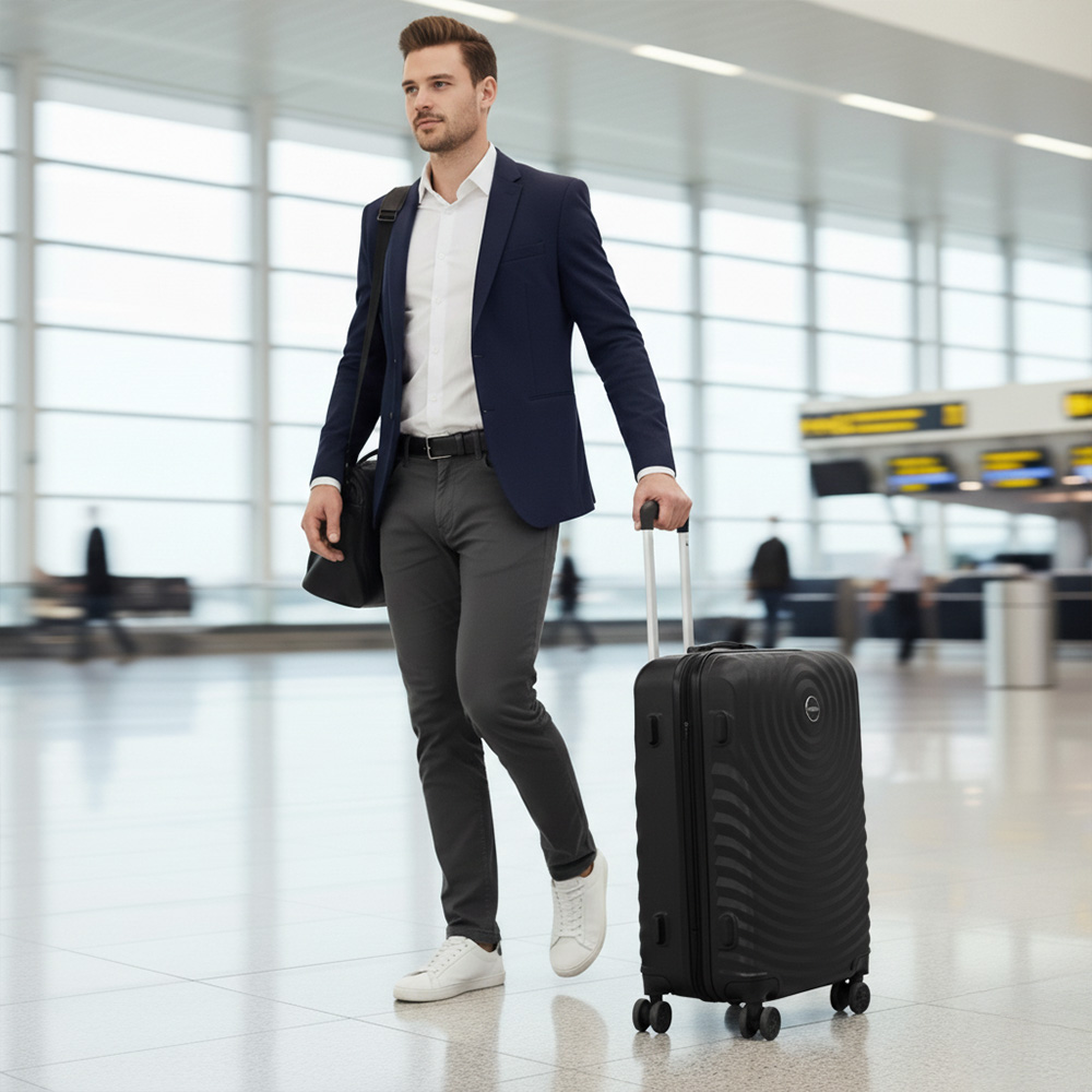 valise rigide jet lag 58cm noire : Chez Rentreediscount Cartables ...