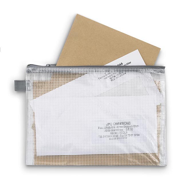 Pochette trousse zippée transparente 19x25cm : Chez Rentreediscount ...