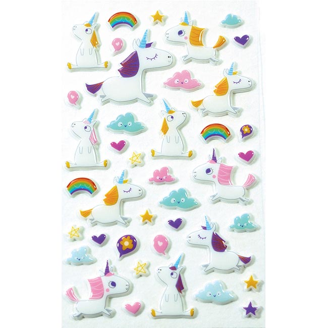 Stickers 3D licornes MAILDOR : Chez Rentreediscount Loisirs créatifs