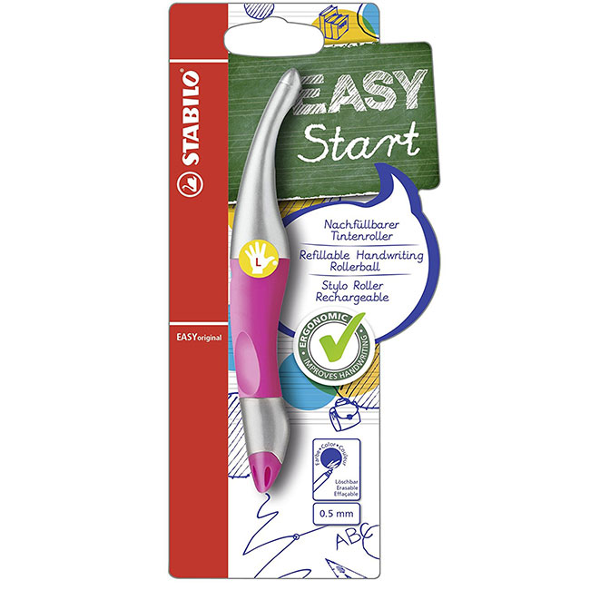 Stylo roller ergonomique STABILO Blister EASYoriginal pour gaucher rose : Chez Rentreediscount ...