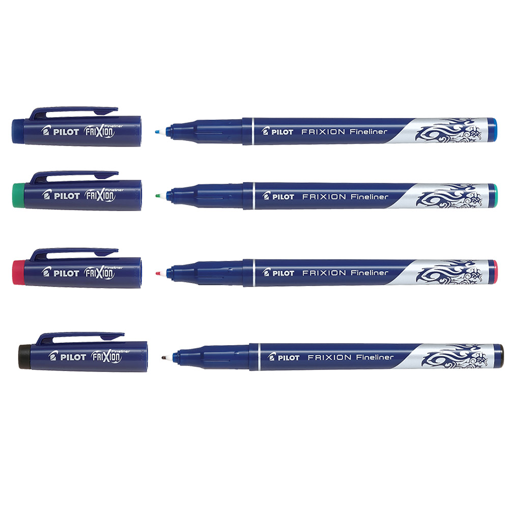 Stylo feutre effaçable PILOT FriXion Fineliner pointe moyenne Noir ...