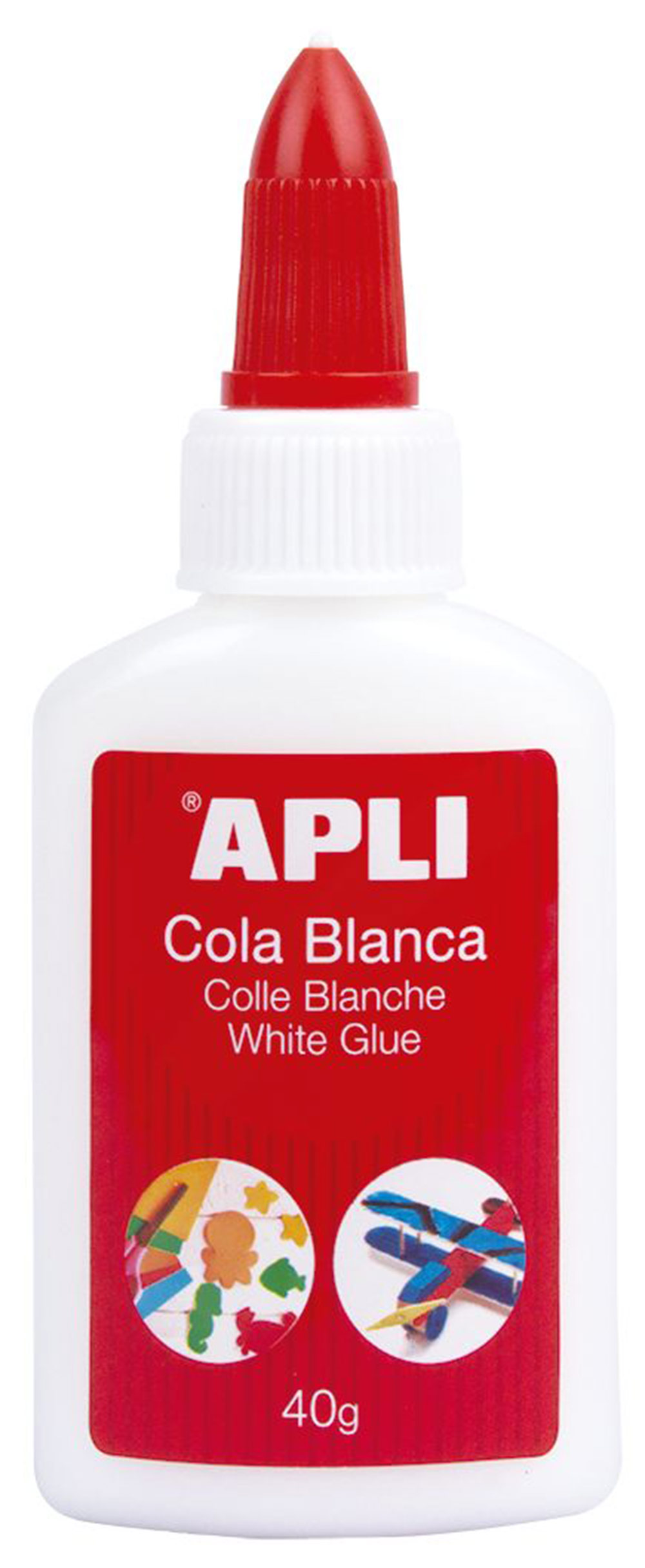 Colle blanche APLI 40g avec bouchon doseur : Chez Rentreediscount ...
