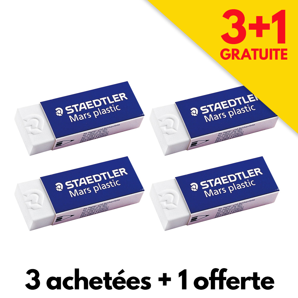 Lot de 3 gommes techniques Staedtler + 1 gratuite de STAEDTLER , Gommes ...