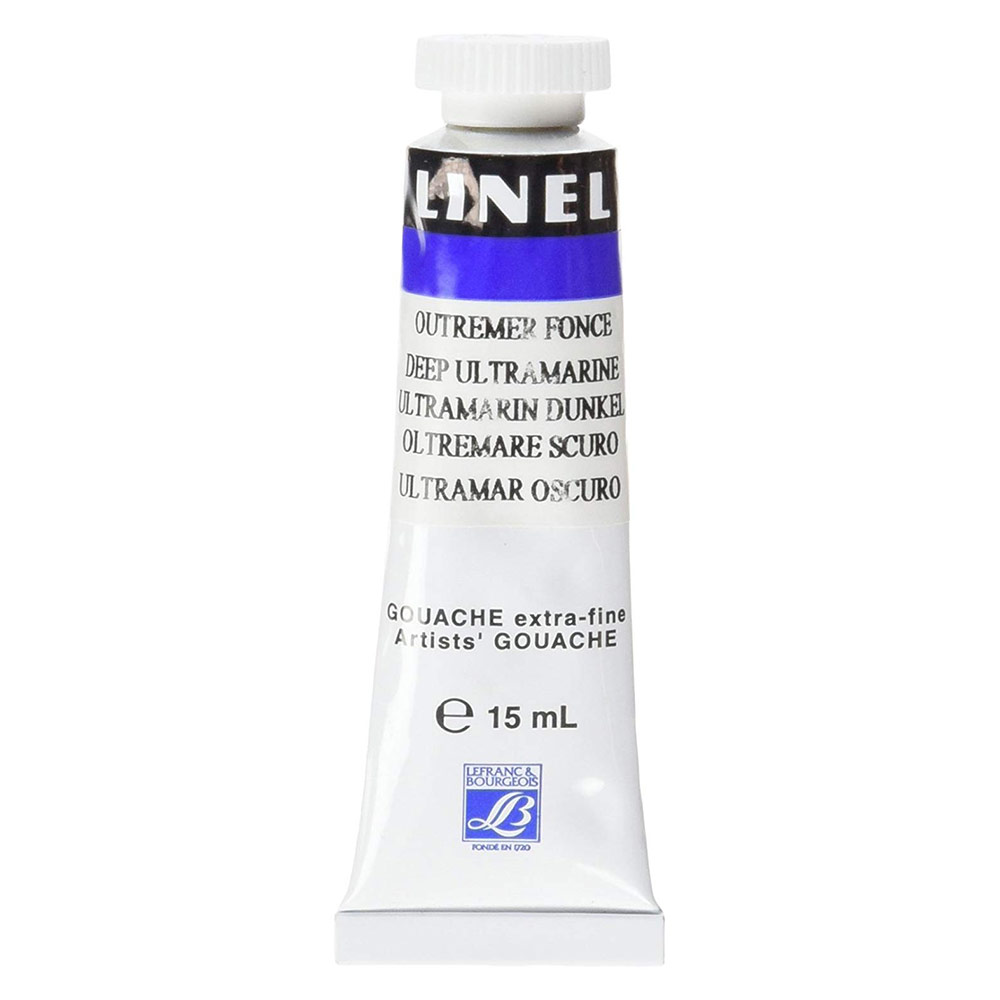 Tube de gouache LEFRANC BOURGEOIS Linel extra-fine 14ml bleu outremer ...