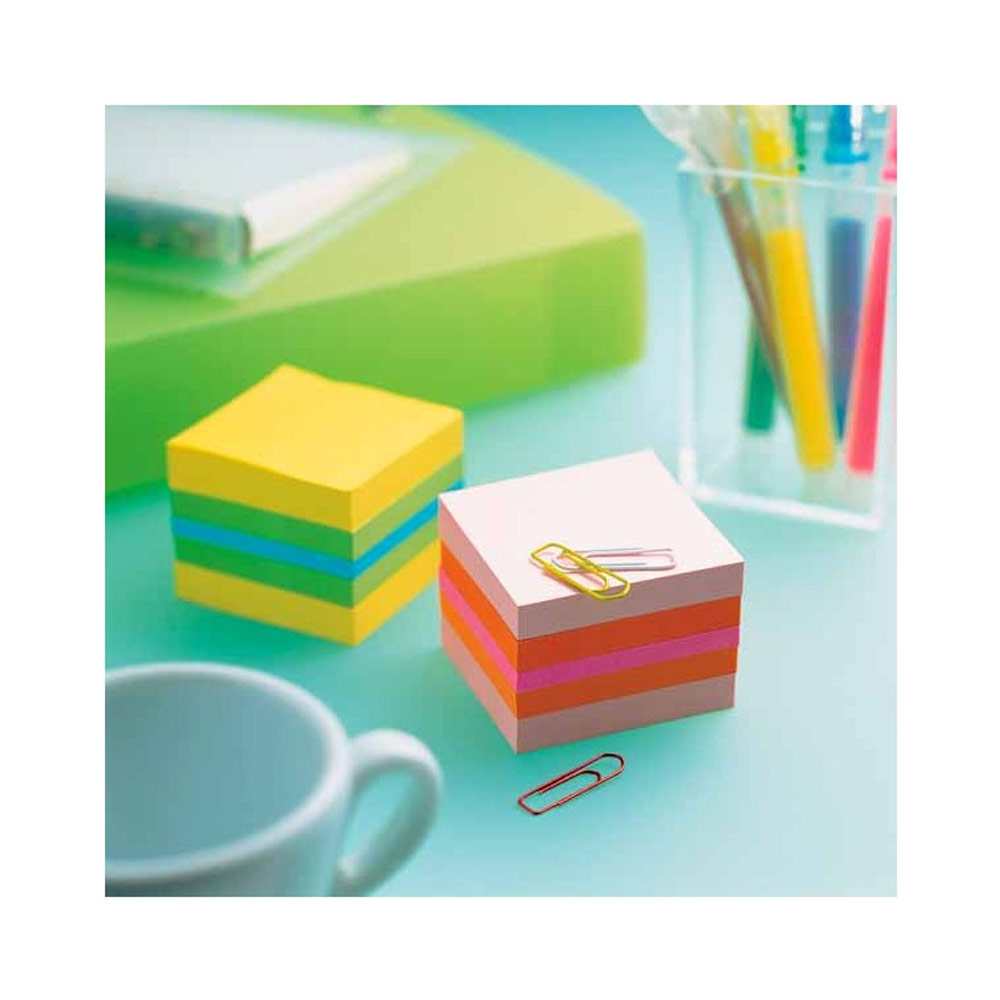Notes repositionnables Post-it mini cube couleur 400 Feuilles Citron ...