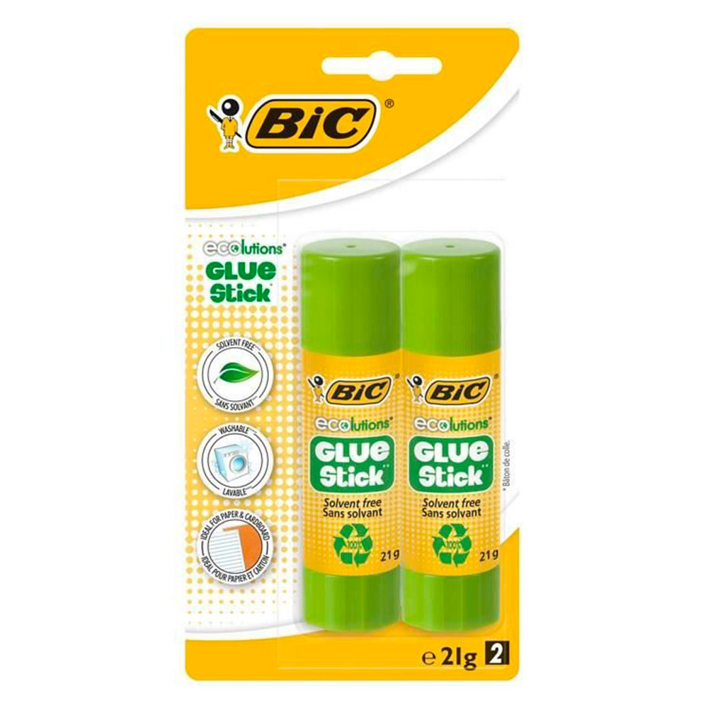 Lot de 2 MAXI bâtons de colle BIC ecolutions 21G : Chez Rentreediscount ...