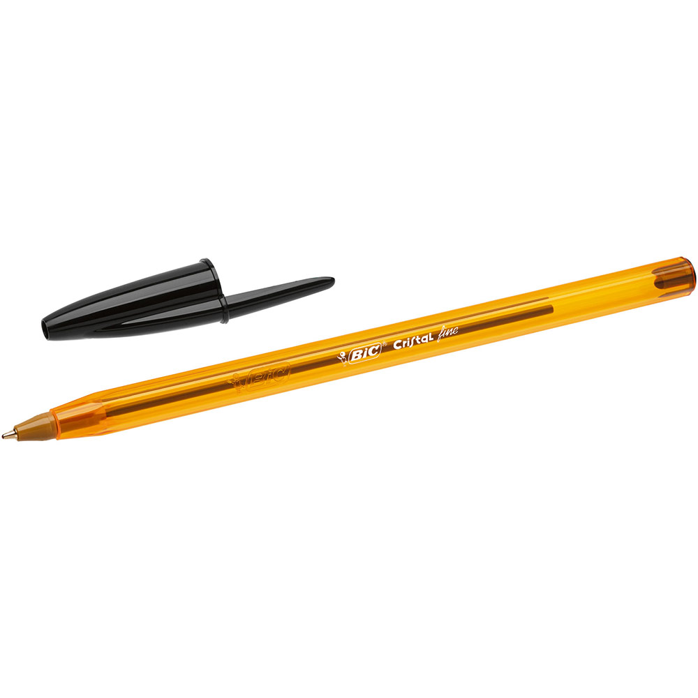 Boite de 20 stylos bille BIC noirs corps orange de BIC , Stylos bille ...