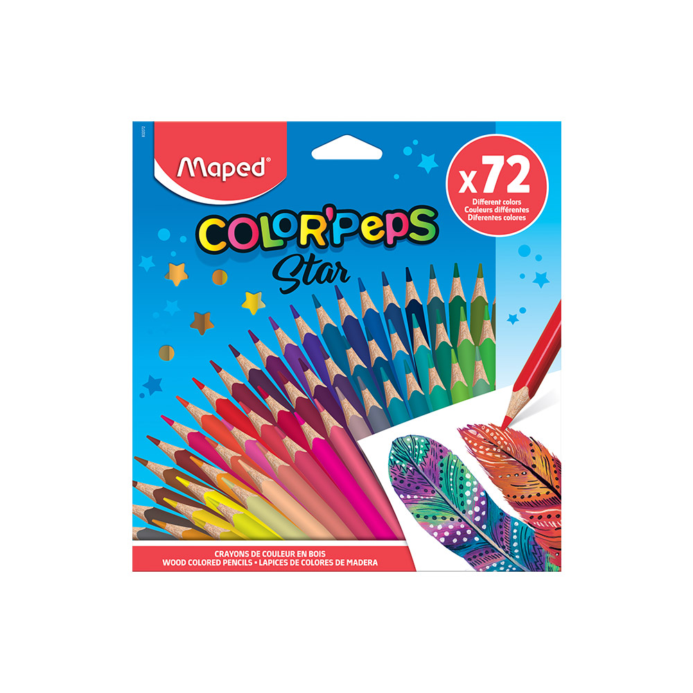 72 crayons de couleur MAPED Color'Peps Star : Chez Rentreediscount ...