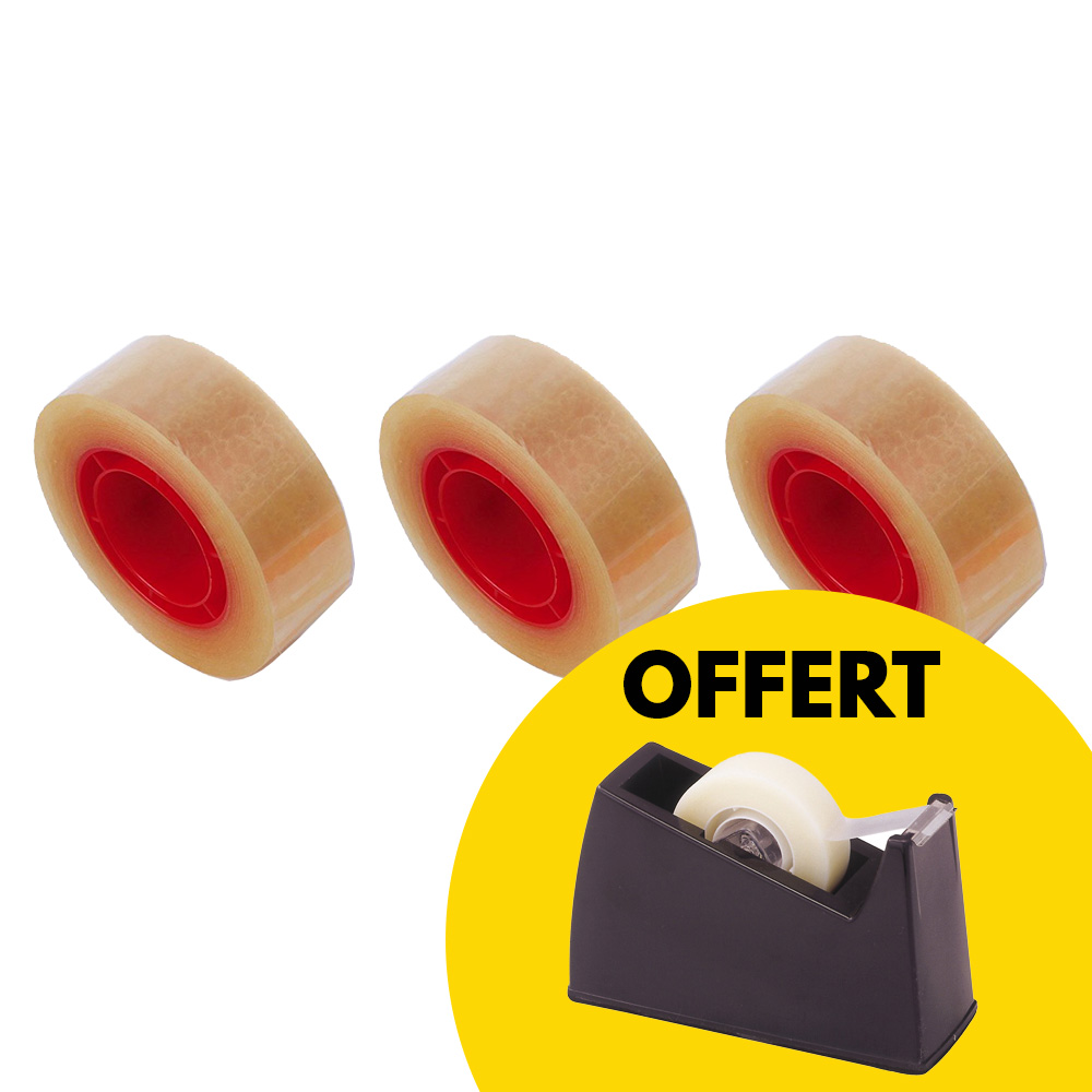 Lot de 3 rubans adhésifs APLI + dévidoir lourd de AGIPA , Scotch ...