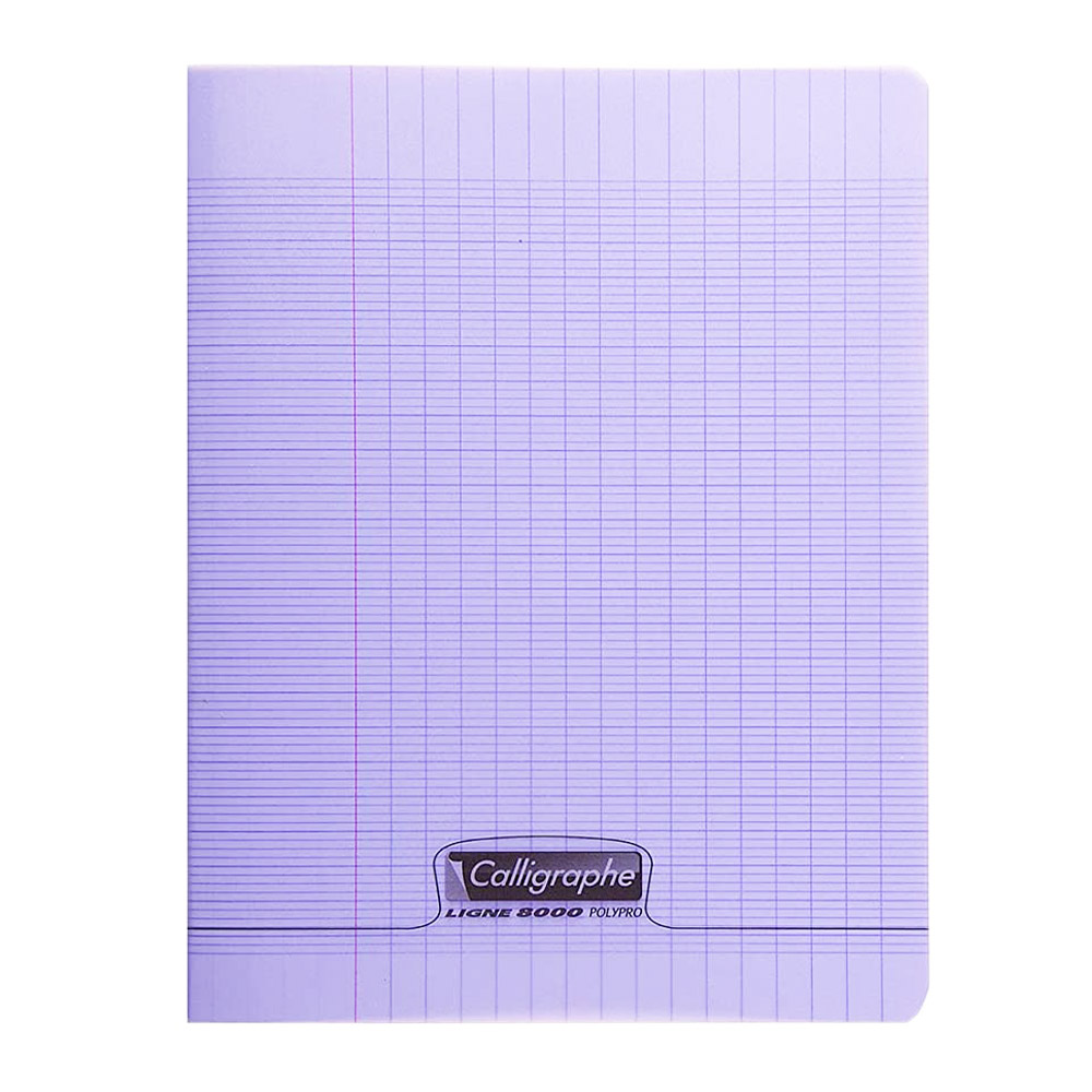 Cahier Polypro Violet 17x22 CALLIGRAPHE Grands Carreaux séyès 48p 90 g ...